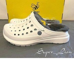 Joybees | Shoes | Joybees Womens Faux Fur Lined Cozy Clog White | Poshmark